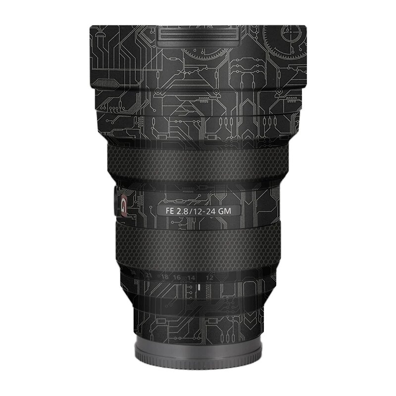 Крышка объектива Sony FE 12-24mm F2.8 GM с темно-золотым рисунком цепи - полная защита
