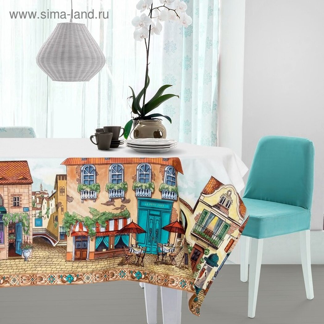 Скатерть "Этель" Италия 110х150 см, 100% хлопок, саржа 190 гр/м2