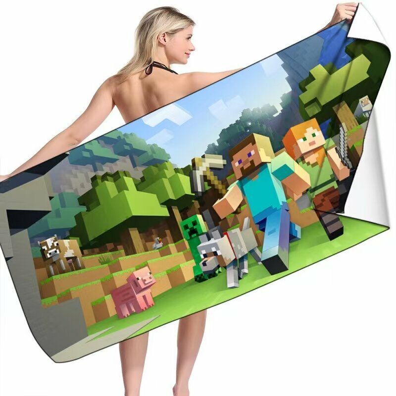 Пляжное полотенце, банное полотенце, пляжный коврик из микрофибры My World, 75x150 см.