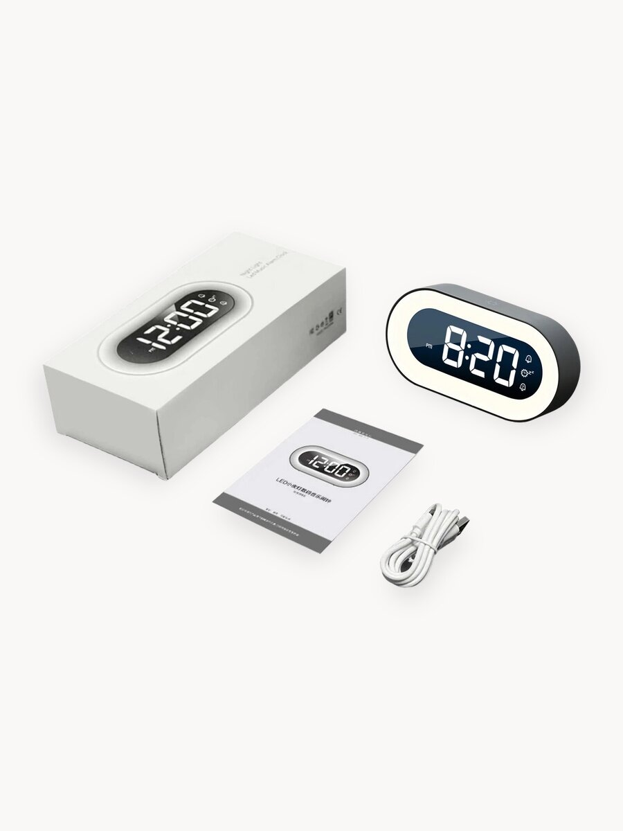 Xiaomi Youpin Голосовой Цифровой Будильник, Черный