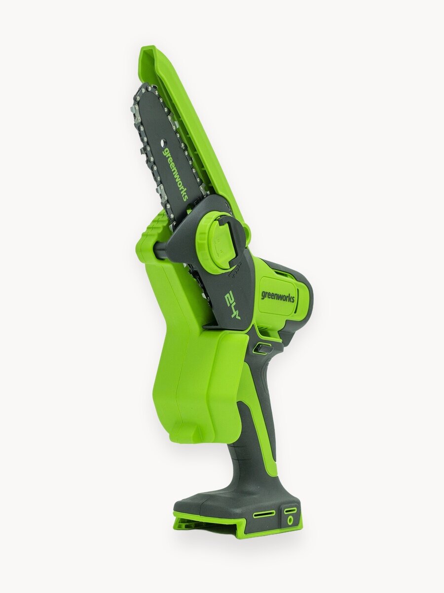 Цепная мини пила аккумуляторная Greenworks 24V, 10см, АКБ 4Ач и ЗУ