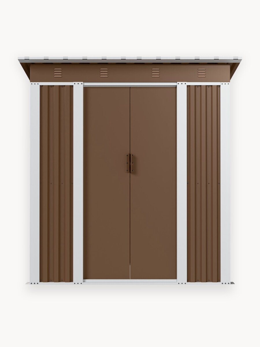 Хозблок Сарай, металлический , цвет коричневый, 185x180x120 см