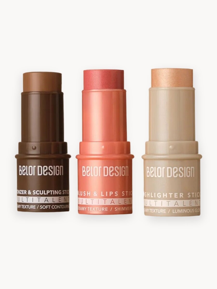 Cкульптор для лица румяна хайлайтер контуринг набор №1 MULTITALENT Belor Design