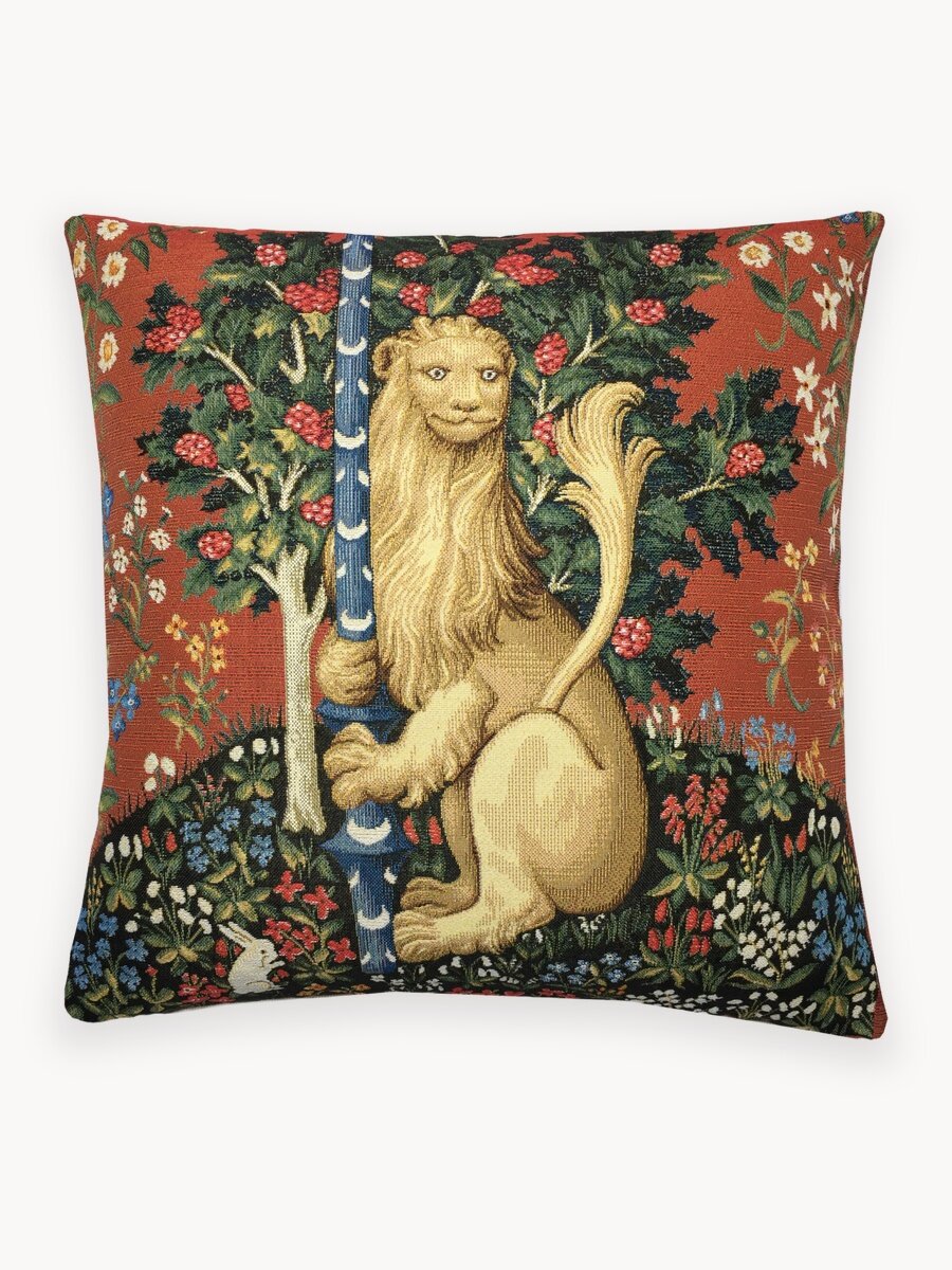 Подушка Декоративная Гобеленовая 45х45 "Волшебный лес Лев"