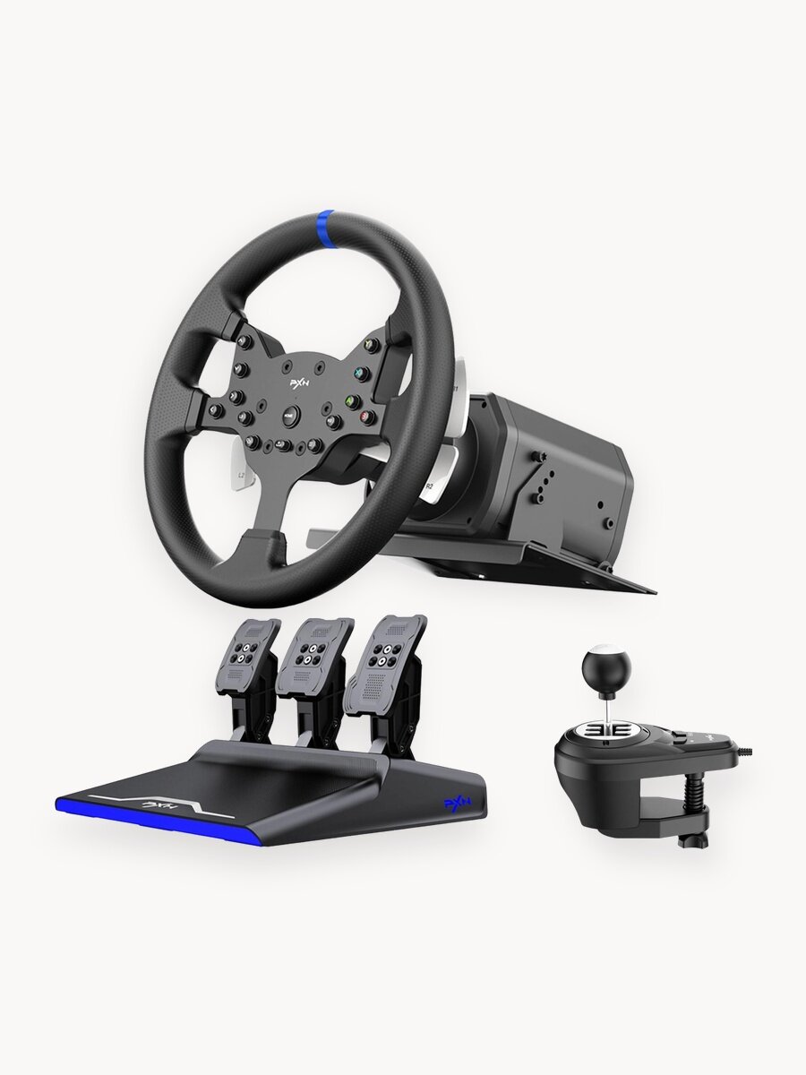 Игровой руль PXN V99 для Xbox One, Xbox Series X/S, ПК, PS4, 270° и 900°, 30 см,