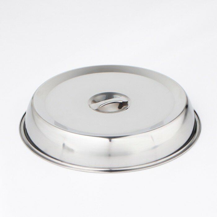 Крышка-Клош из нержавеющей стали, 28 28 4,5 см, круглая