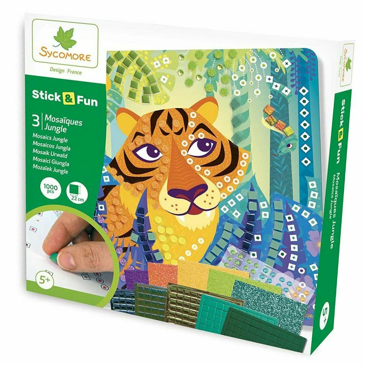 Набор для декорирования Sycomore STICK & FUN, Джунгли, мозаика, 5+