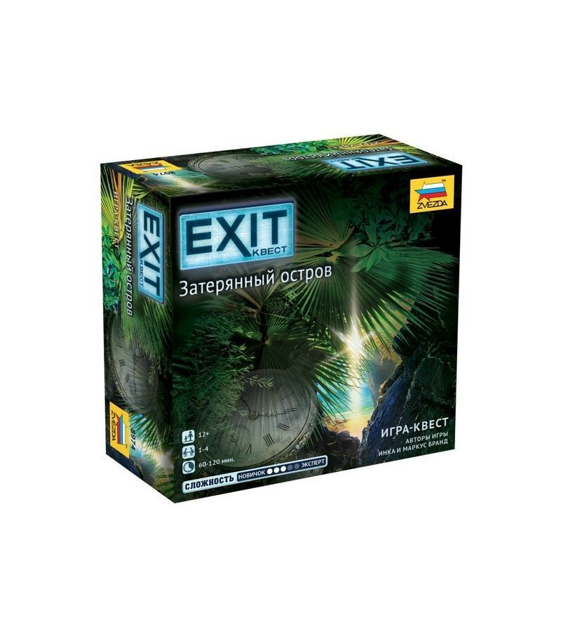 Настольная игра ZVEZDA "EXIT Квест. Затерянный остров", семейная