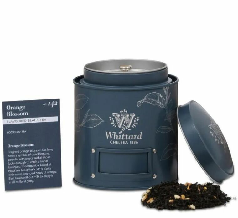 Листовой чай Whittard Chelsea 1886 Orange Blossom Loose Tea с цветком апельсина, 3 x 100г