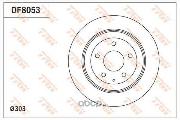 Диск тормозной задний Mazda CX-5 TRW DF8053 для легковых автомобилей