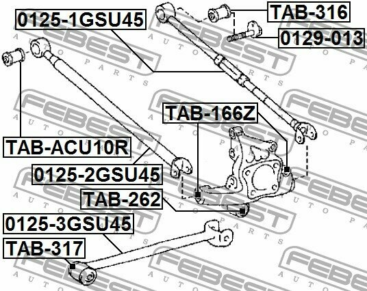 Рычаг подвески FEBEST 01253GSU45