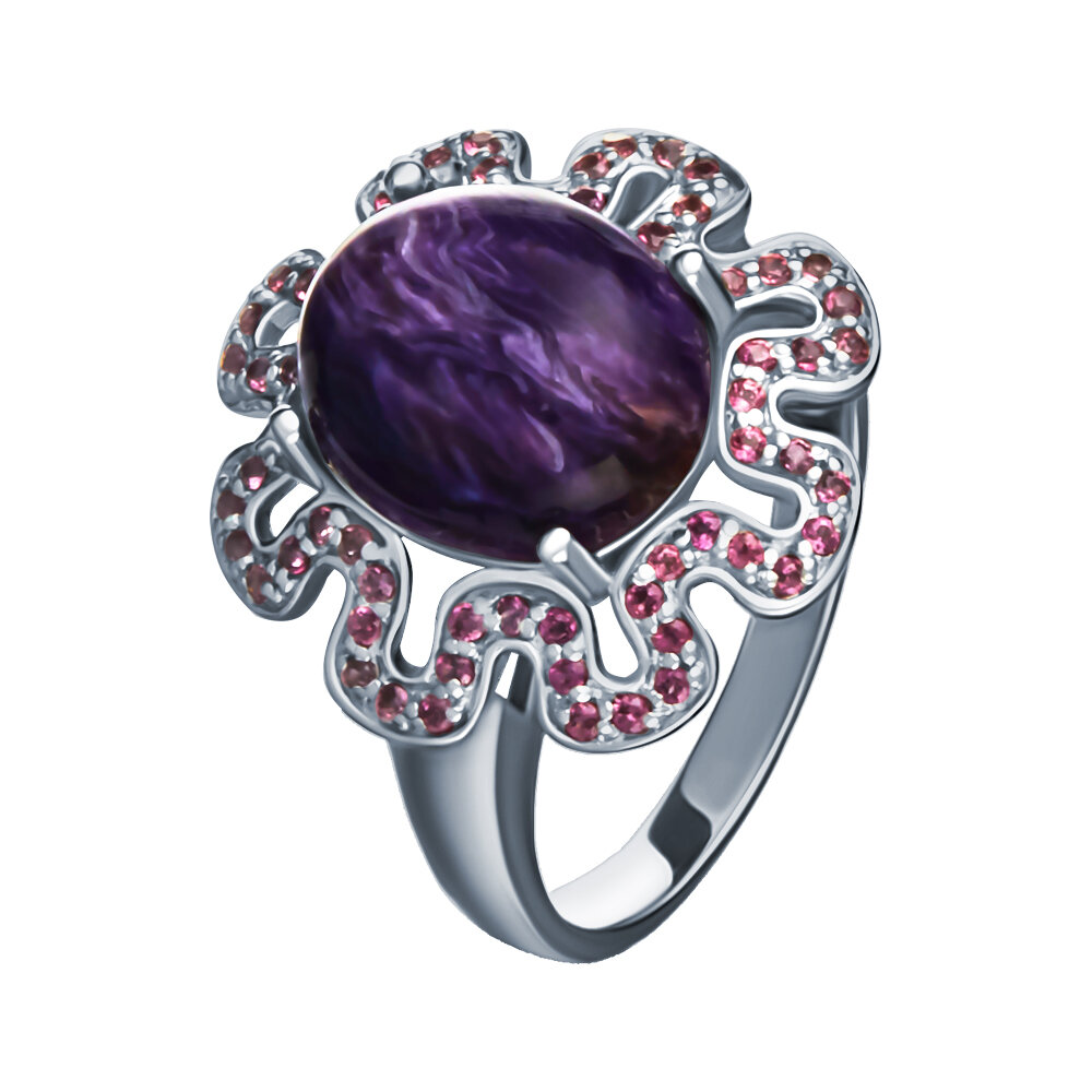 Кольцо, серебро, 925 проба, стекло