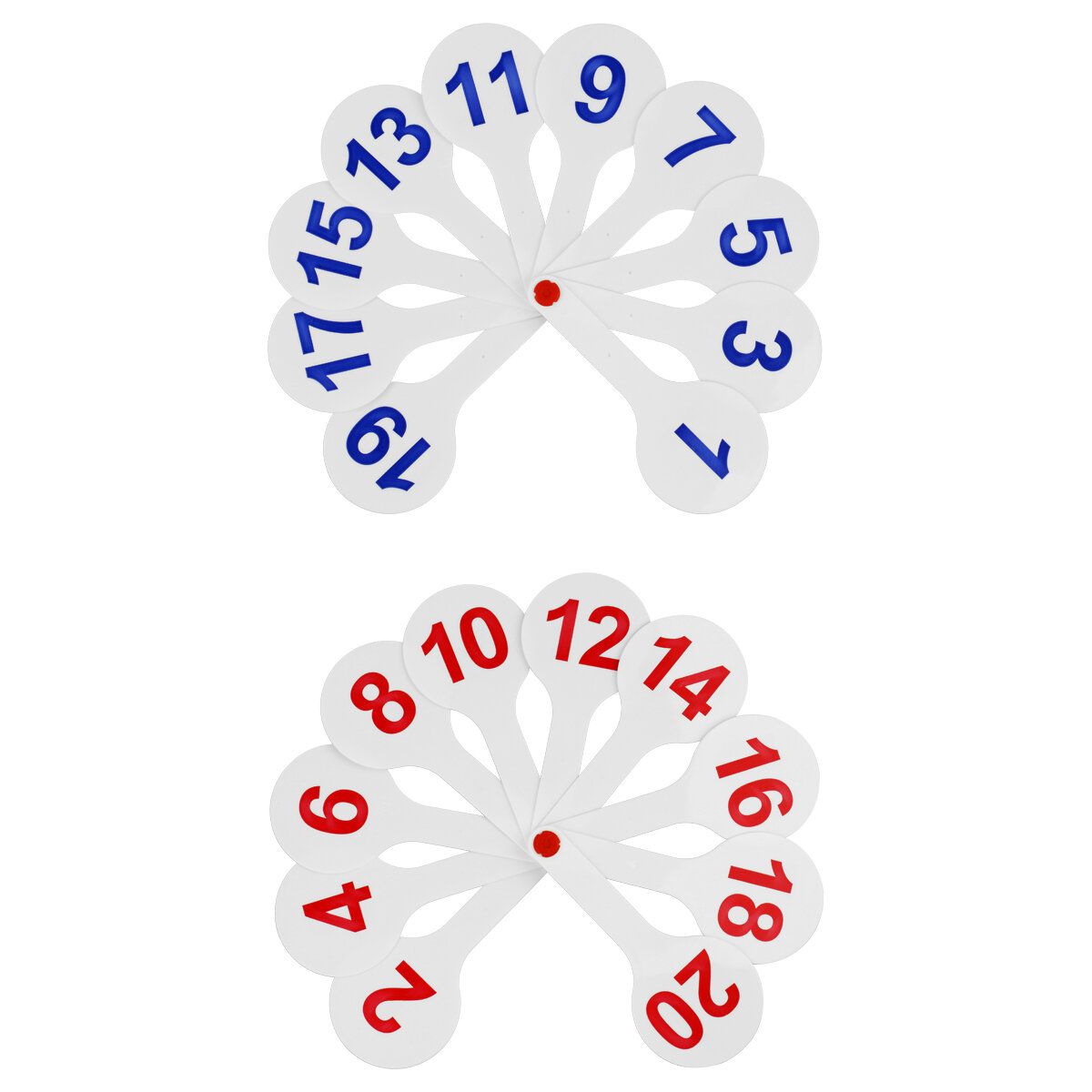 Набор цифр СТАММ Касса-веер. Цифры от 1 до 20, 15.5х6.5 см, белый