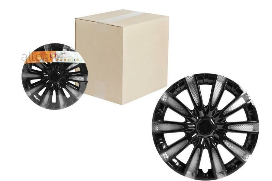 AIRLINE AWCC-15-10 Колпаки колесные 15 Торнадо Т серебристый/черный карбон компл. 2 шт. (AWCC-15-10)