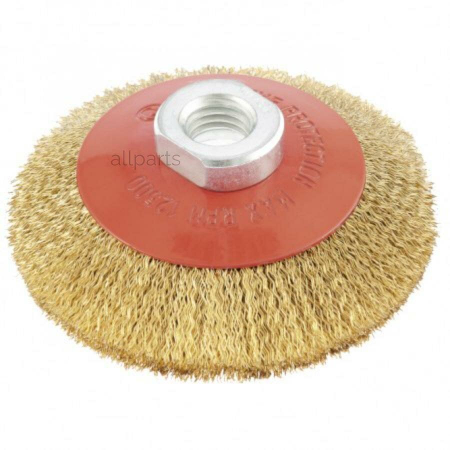 MATRIX 74616 Щетка для УШМ, 125 мм, М14, тарелка, витая проволока MATRIX 74616