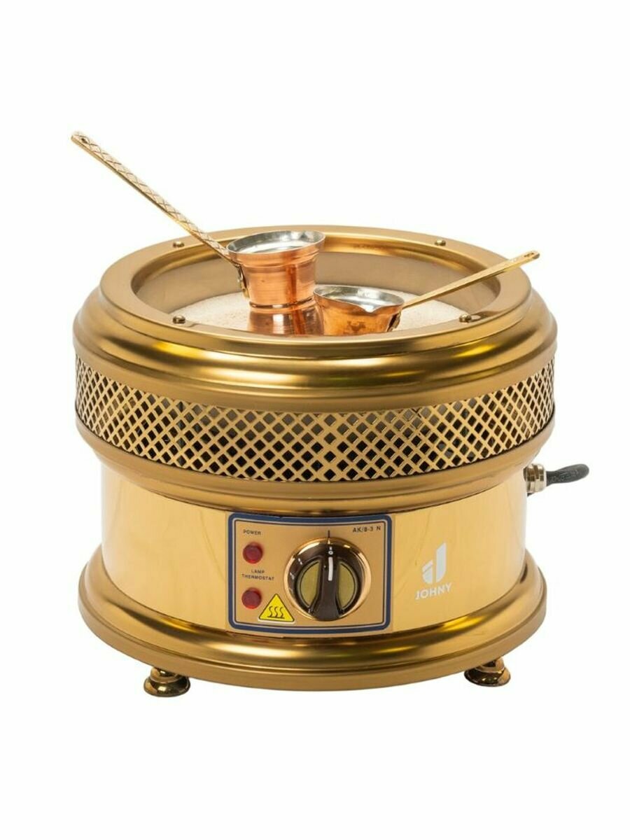 Кофеварка JOHNY АК/8-3 N для восточного кофе, кофе на песке, цвет: золотистый