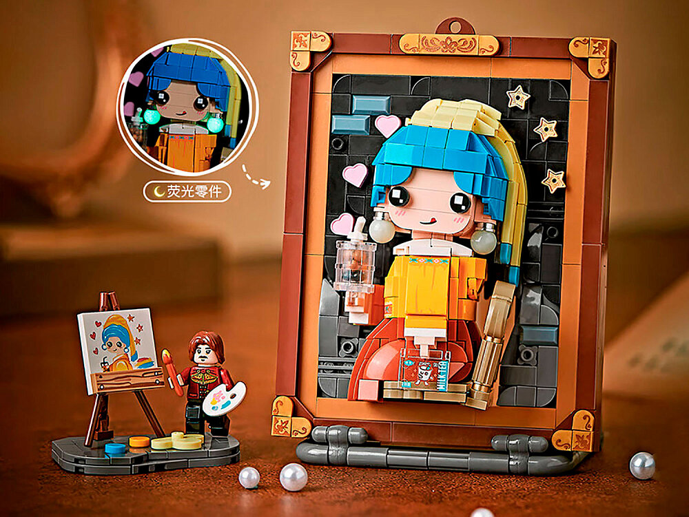 Конструктор LOZ 1287_MK Конструктор Девушка с жемчужной сережкой