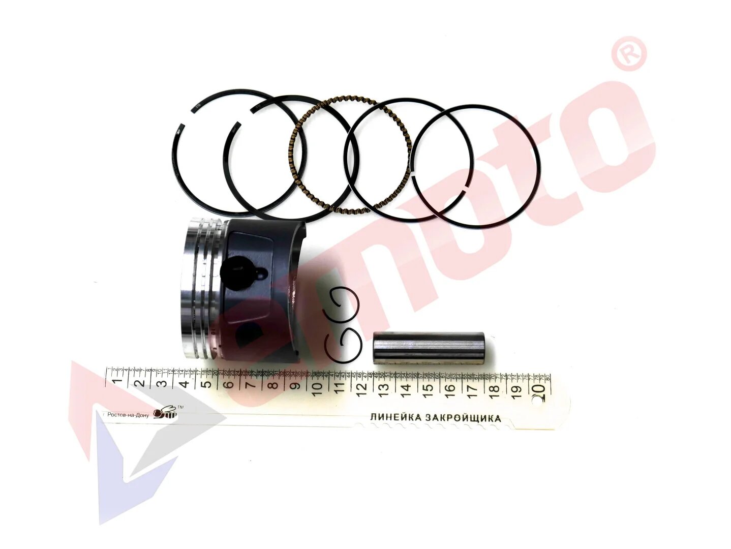 Поршень в сборе 139QMB 4т 70cc d-47 std стандартный тефлон