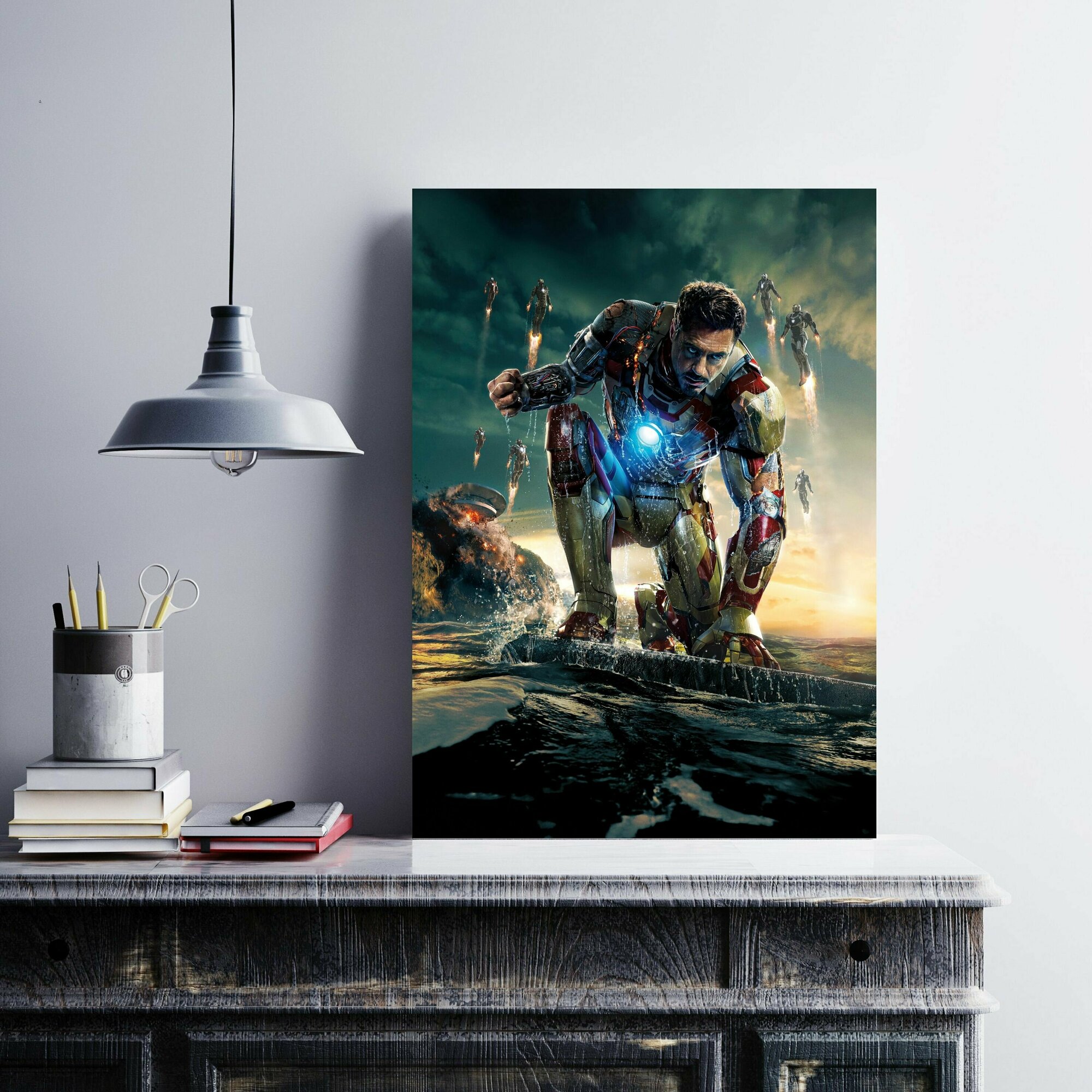 Картина на холсте "MARVEL. Железый человек" 40х60см/ Картина для интерьера дома марвел