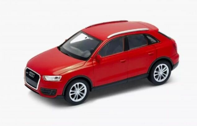 Модель машинка металлическая 1:38 Audi Q3, пруж. мех, WELLY красная