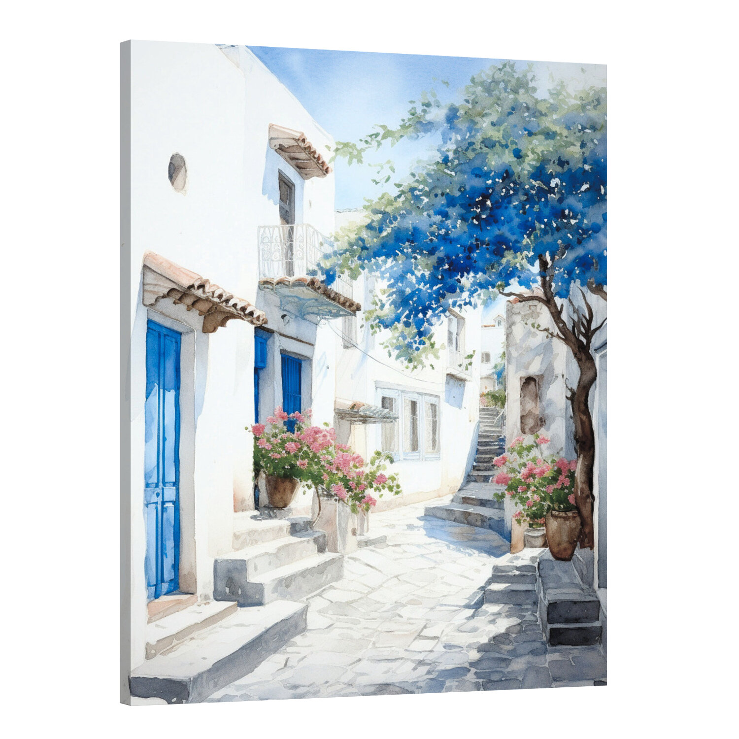 Интерьерная картина 50х70 "Греция: вечерняя прогулка"