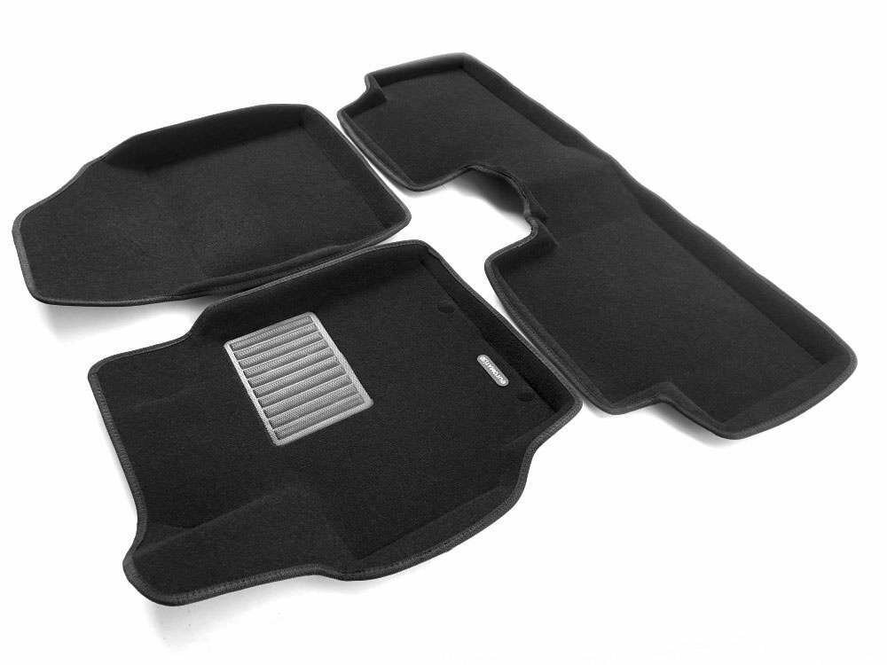 Коврики текстильные 3D Euromat для Toyota Corolla X (E140, E150, 2006-2013), Auris (E150 2006-2012) / 3Д Евромат Тойота Королла Е150, Аурис, с полиуретановым подпятником, черные