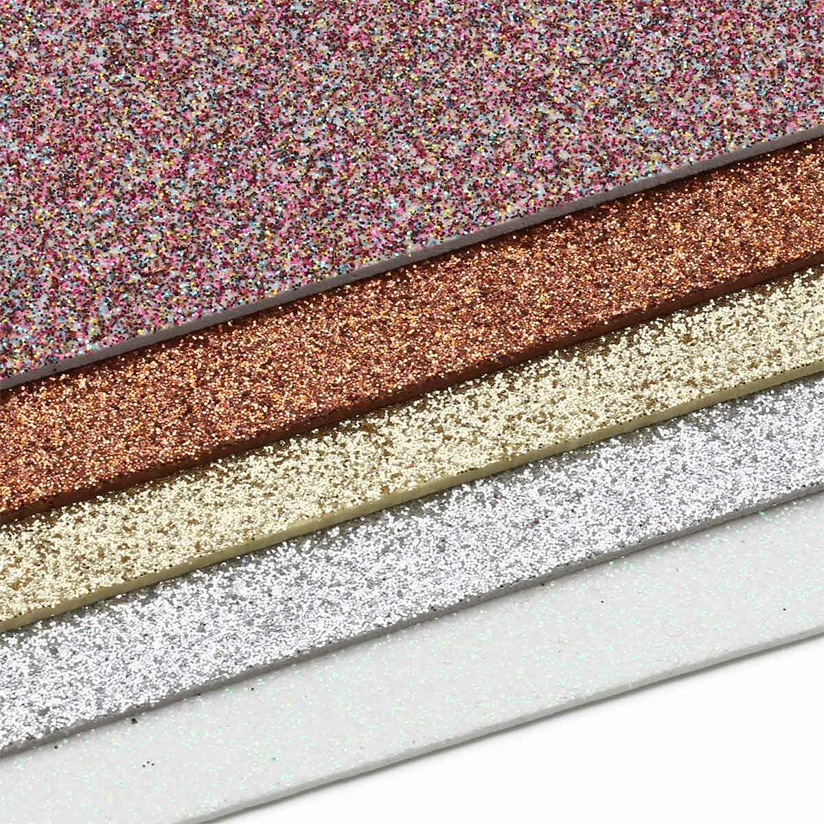 EVA-1012 Фоамиран с глиттером, ассорти, 20*30 см, 2 мм, упак./5 шт, Astra&Craft (2)