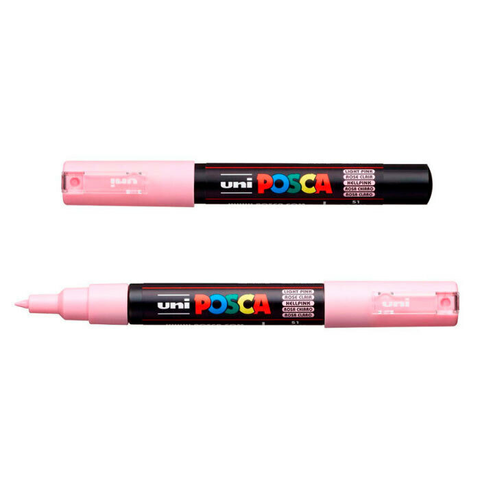 Маркер POSCA PC-1M, светло-розовый, 0.7 мм, пулевидный наконечник (номерцвета 51)