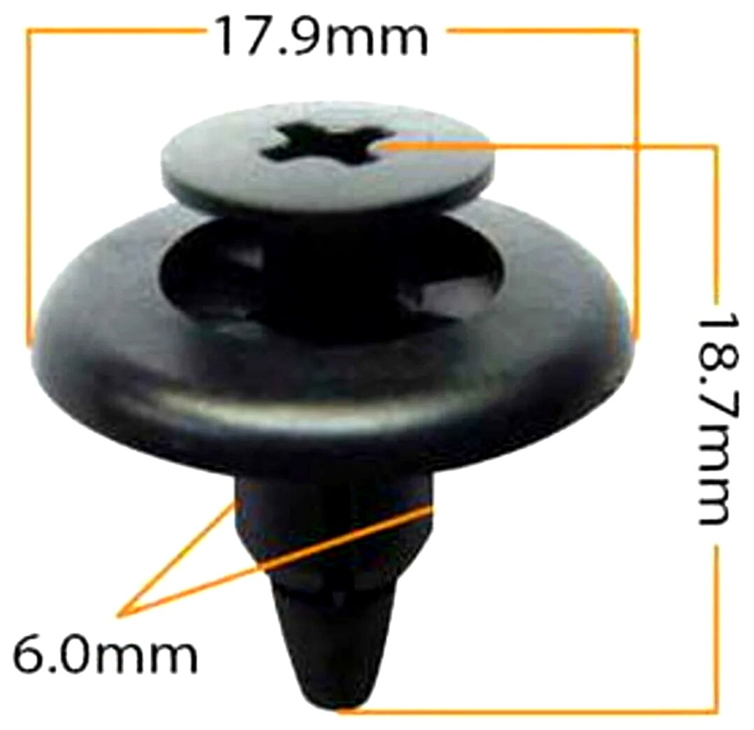 Клипсы крепежные автомобильные Lexus, Toyota (OEM 90467-06150-C0) KJ-300, 30 шт.