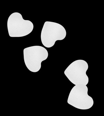 Конфетти бумажное Сердца белые