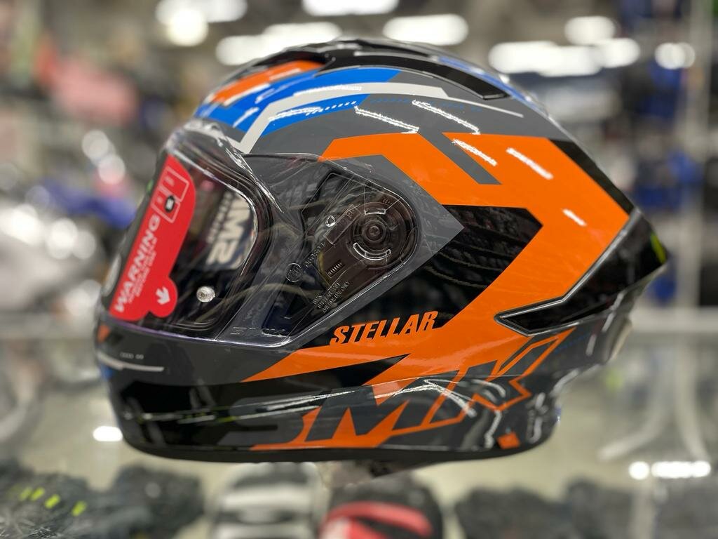 Мотошлем (интеграл) SMK STELLAR K-POWER black/red/blue (Размер: L)