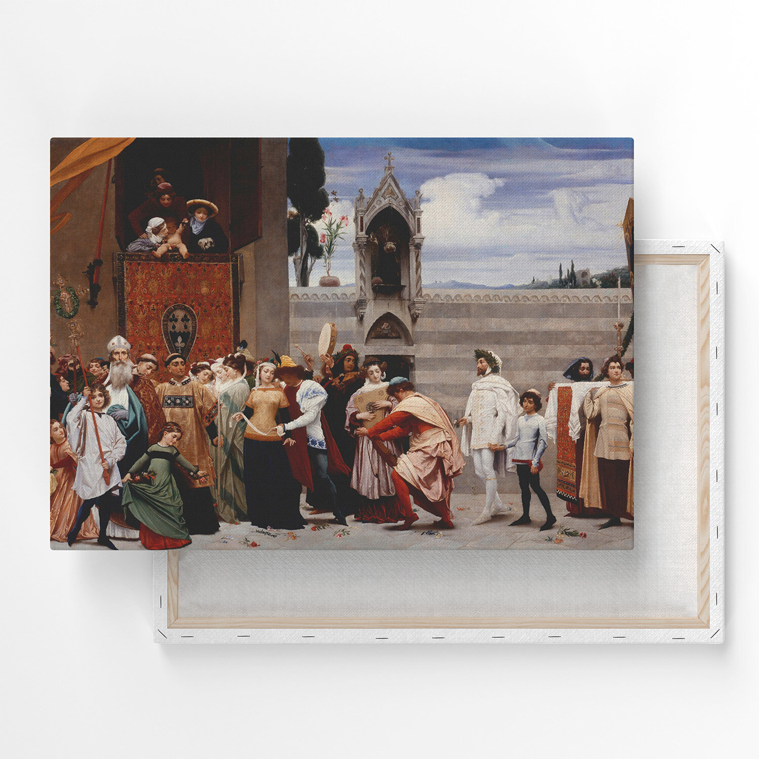 Картина на холсте, репродукция / Фредерик Лейтон - Cimabues Madonna Carried / Размер 60 x 80 см