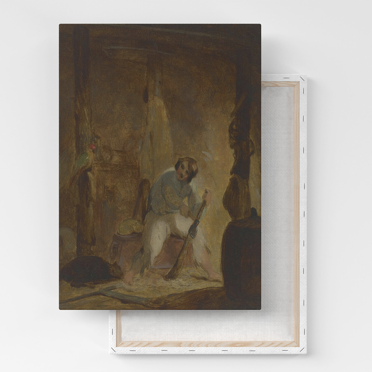 Картина на холсте, репродукция / Томас Салли - In His Cave / Размер 30 x 40 см
