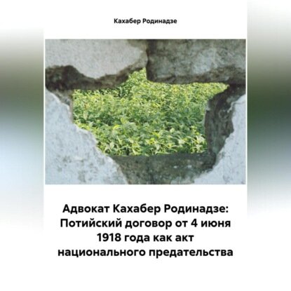 Адвокат Кахабер Родинадзе: Потийский договор от 4 июня 1918 года как акт национального предательства [Аудиокнига]