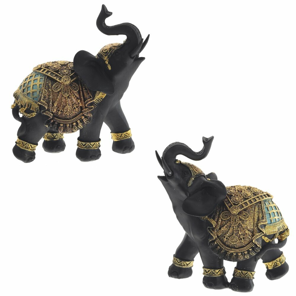 Фигурка декоративная "Слон" (цена за один вид), L10,5 W6 H13,5 см, 2в.