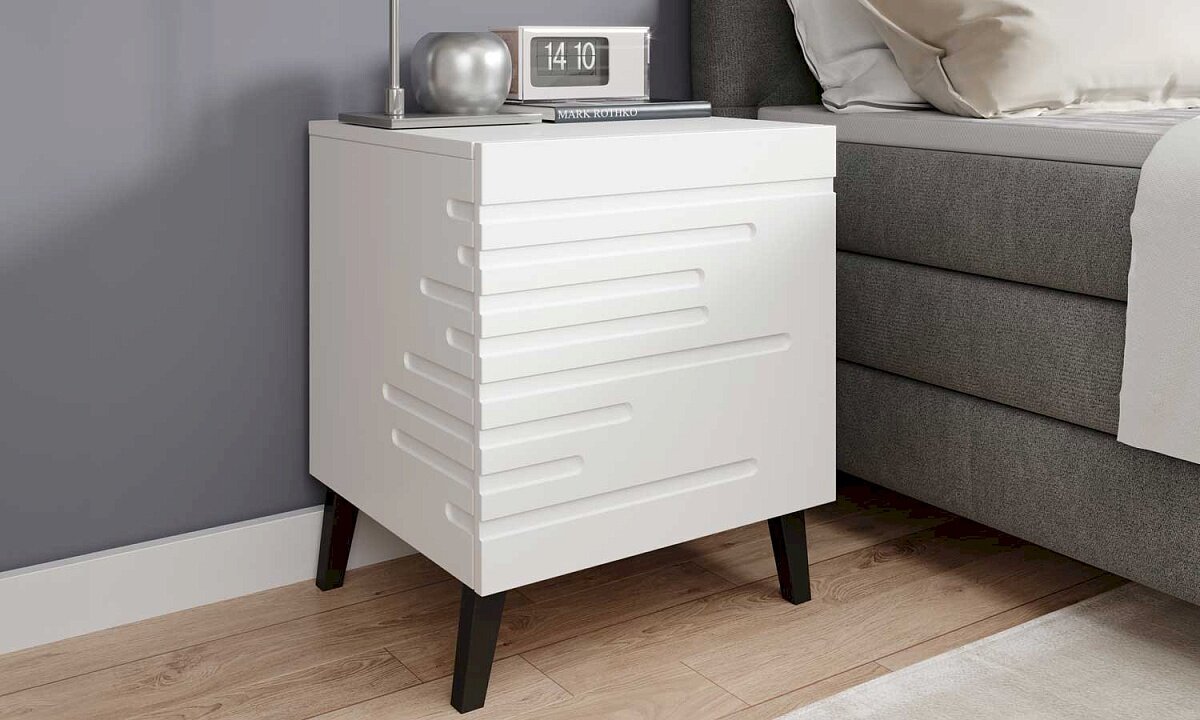 Тумба прикроватная МебельЛэнд24 Нова Белый 44x40x52