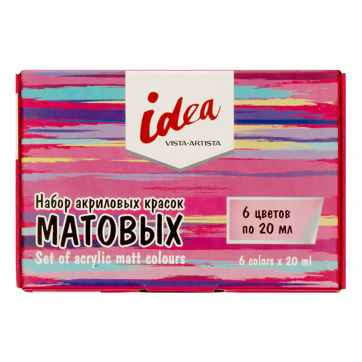 Набор акриловых красок "VISTA-ARTISTA" idea для декора матовая IMAS-06 6 цв. х 20 мл .