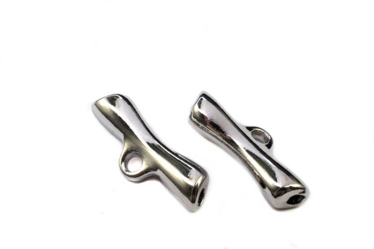 Держатель для кулонов 8х25х6мм, отверстие 2,5мм, цвет платина, сплав металлов, 03-056, 1шт