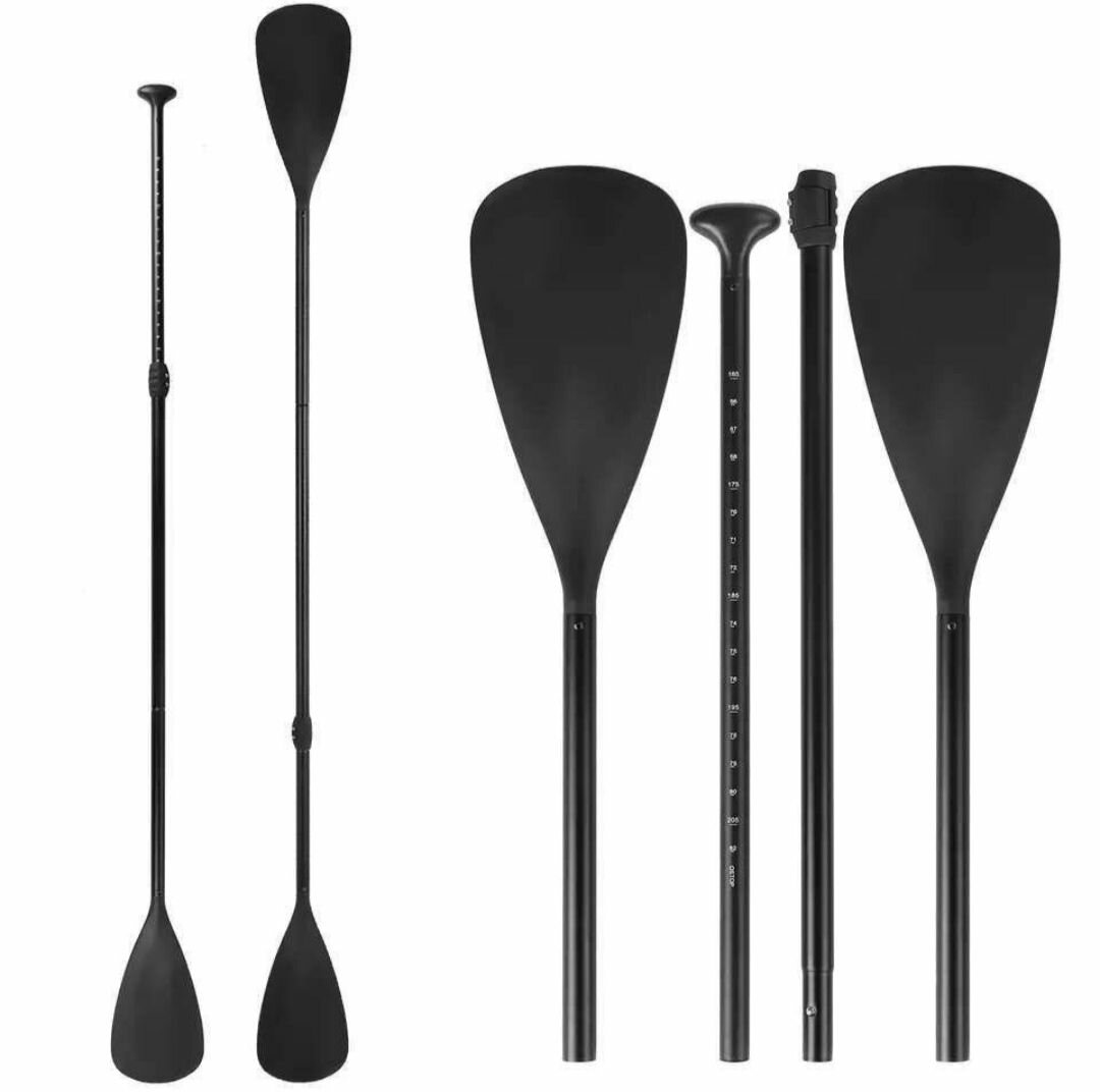 Весло Skatinger черное двухлопастное для SUP-доски, каяка