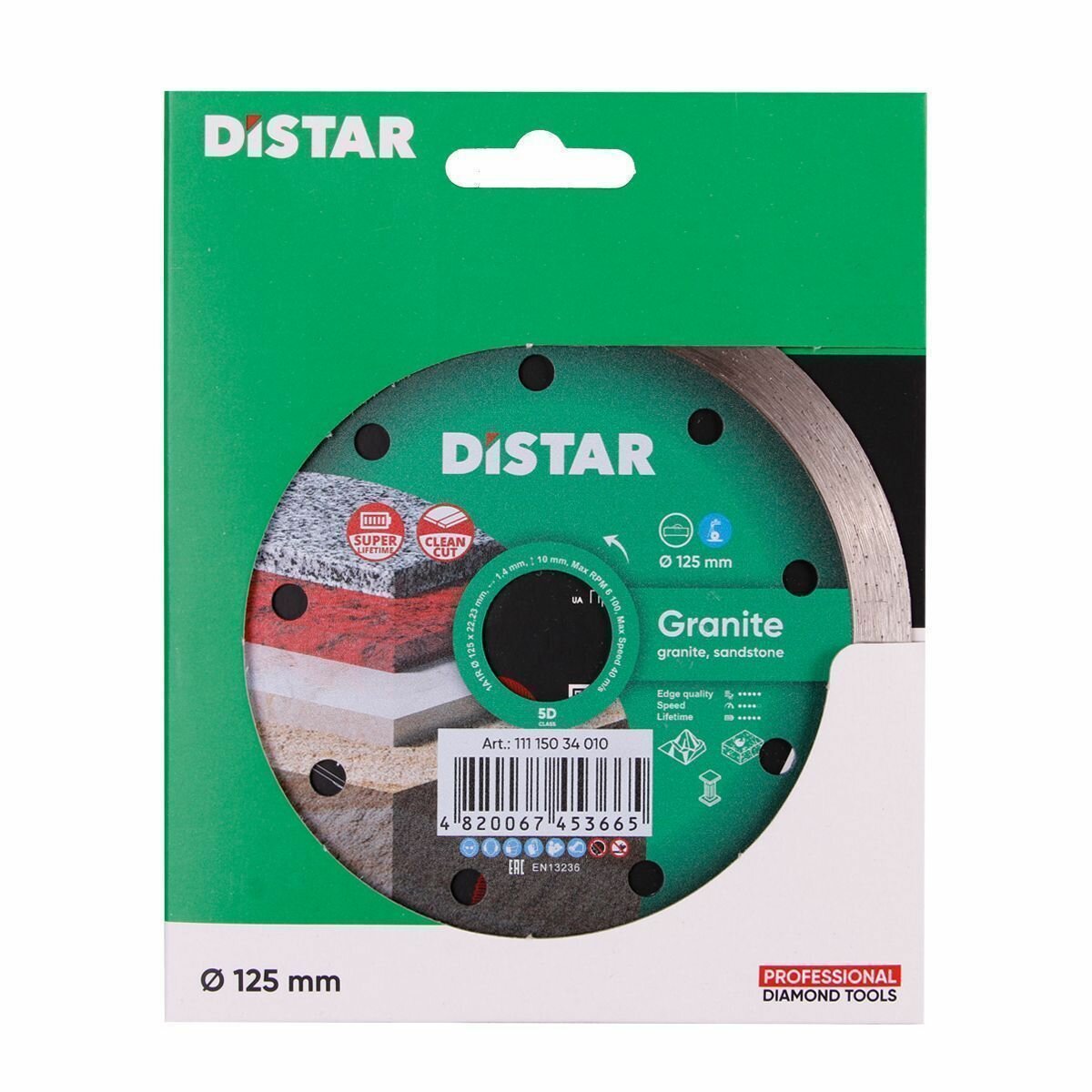 Диск алмазный DISTAR 1A1R GRANITE 125х1,4х22,23