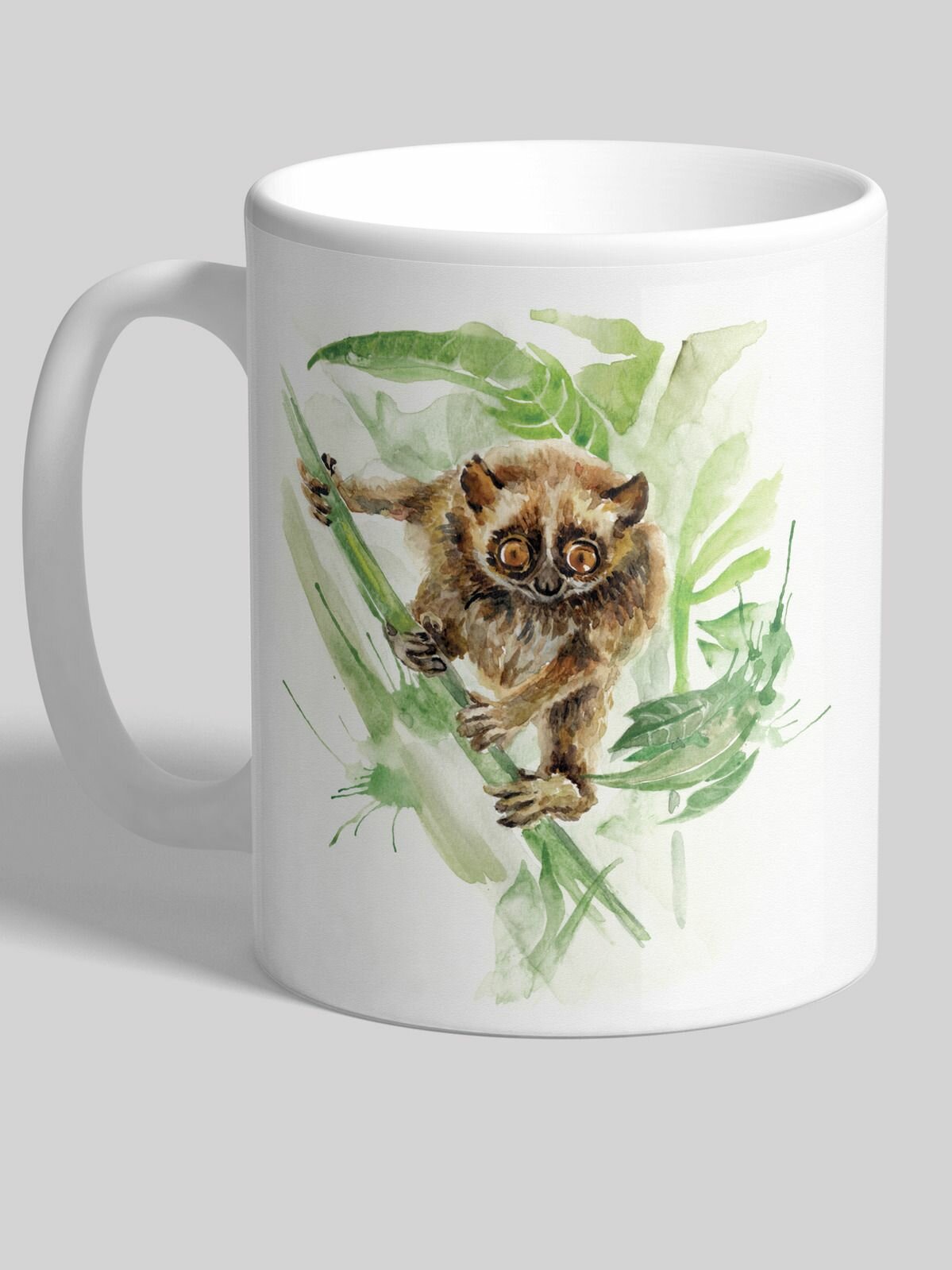 Кружка cooperative.moscow " Галаго обезьяна " (кружка с Галаго , Галаго обезьяна , питомец, кружка с животным , подарок с любовью, друг человека, кружка с питомцем) , 330 мл, 1 шт