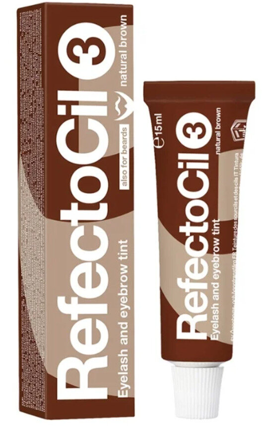 Крем-краситель RefectoCil №3 для бровей и ресниц, коричневый, 15мл
