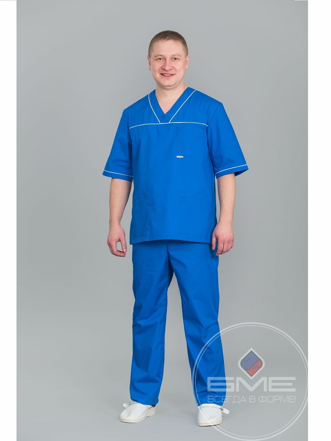 Костюм хирургический универсальный, васильковый размер 48-50/182-188