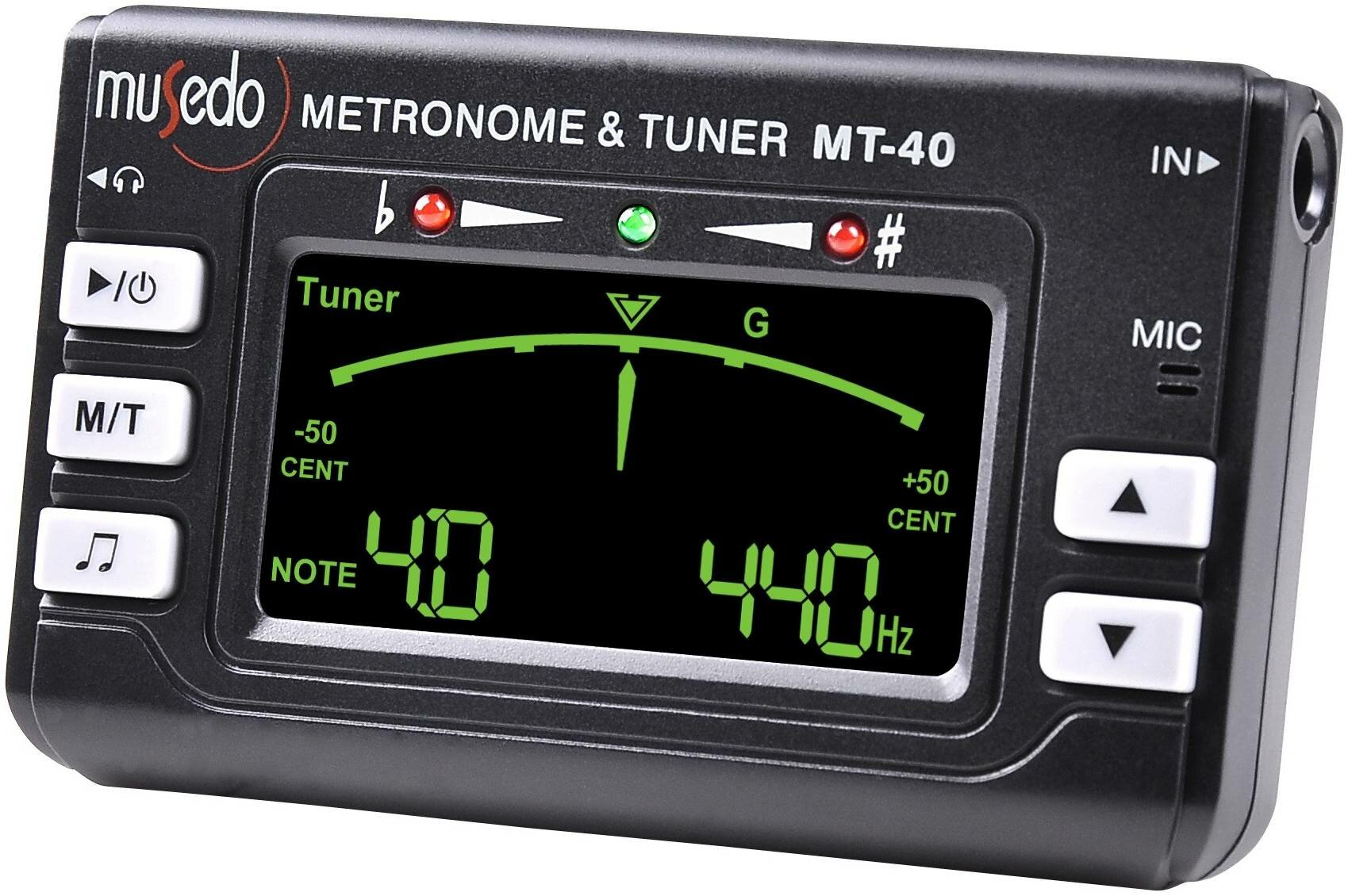 MUSEDO MT-40 - хроматический тюнер/метроном, черный