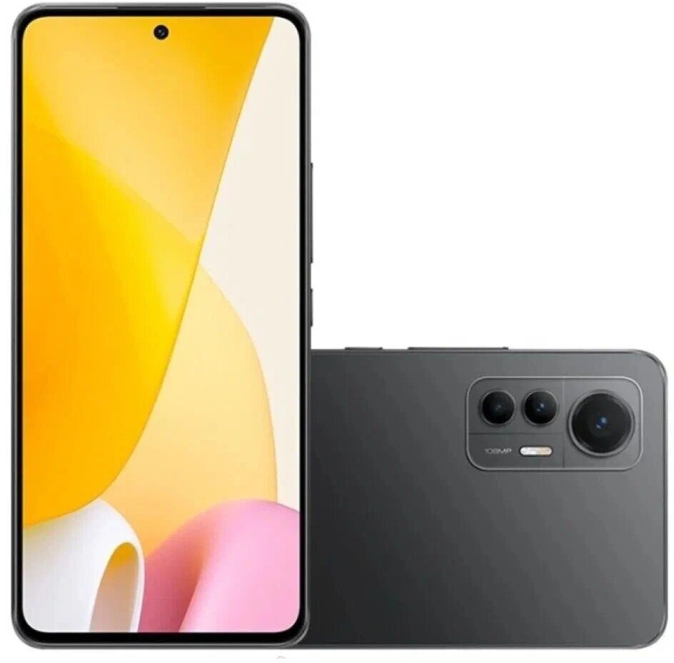 Смартфон Xiaomi 12 Lite Black, 6,55", 12 ГБ/128ГБ, NFC, камера 100 Мп, экран 120Гц