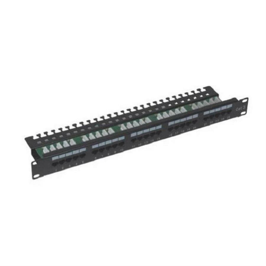 NUP3U-34251 Патч-панель телефонная UTP, 19", 25 портов RJ45, cat.3, 1U, Krone Type, "L"