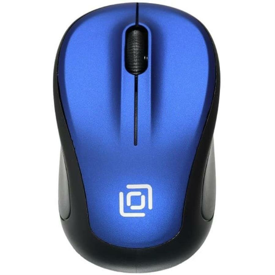 Oklick 665MW Мышь беспроводная USB, чёрный/синий