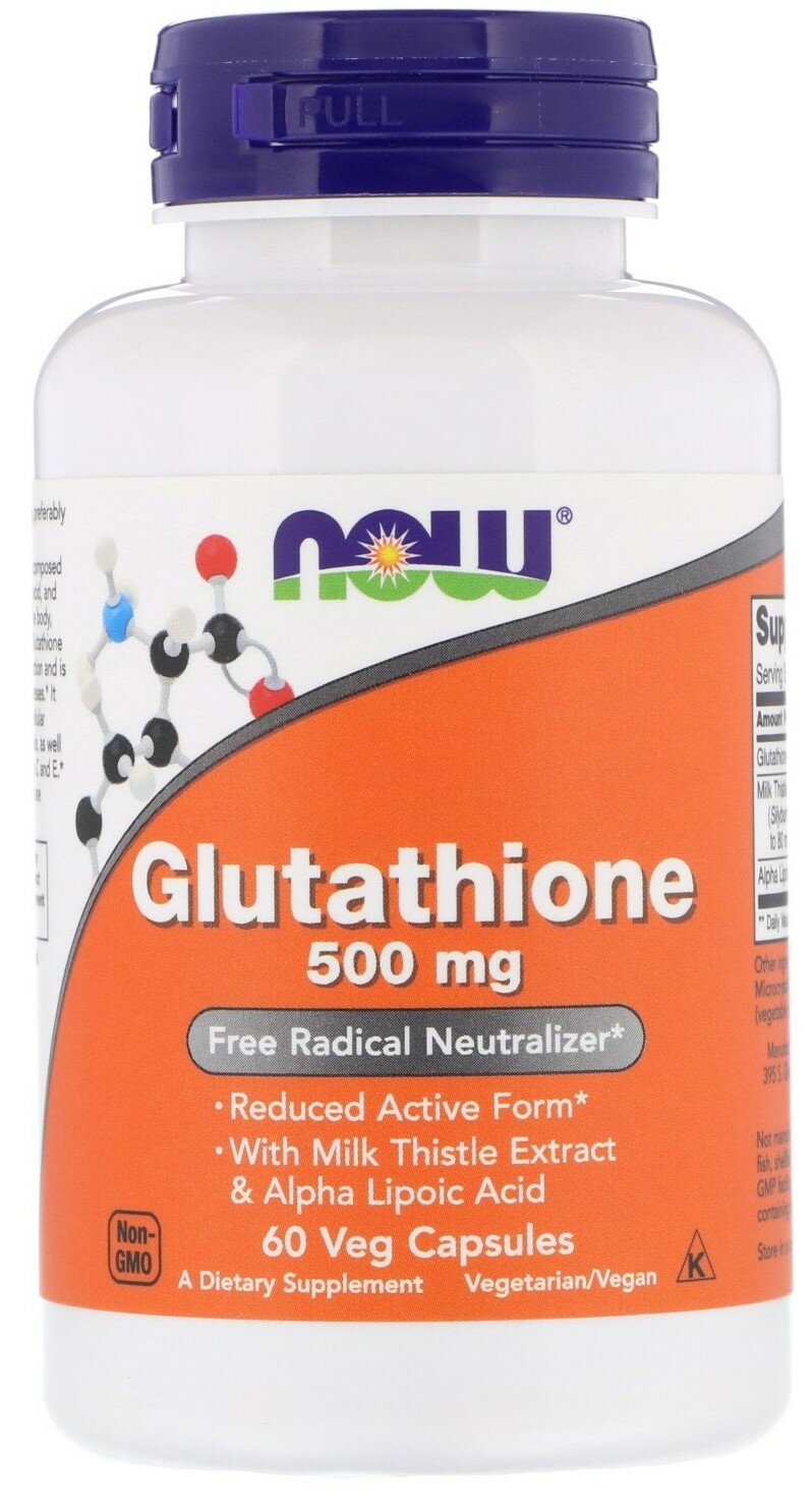 Now Glutathione 250 mg, 60 капс.