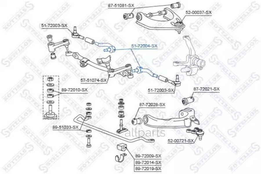 STELLOX 5172004SX наконечник рулевой внутренний!\ Mitsubishi Pajero <91