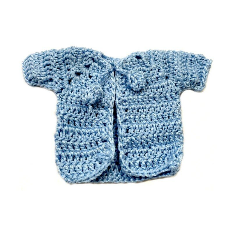 Совушка 26365/гол Кофта вязаная мини (ручная вязка), длина 9 см, ширина 8 см